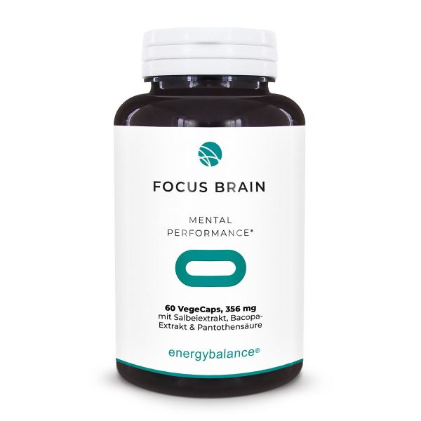Focus Brain with Sage and Bacoba extract & Pantothenic acid, 60 VegeCaps